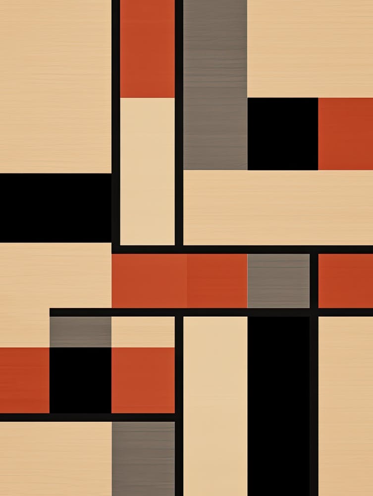 Metropolis Mosaic: Mid-Century Urban Geometry Art Print by Art ...