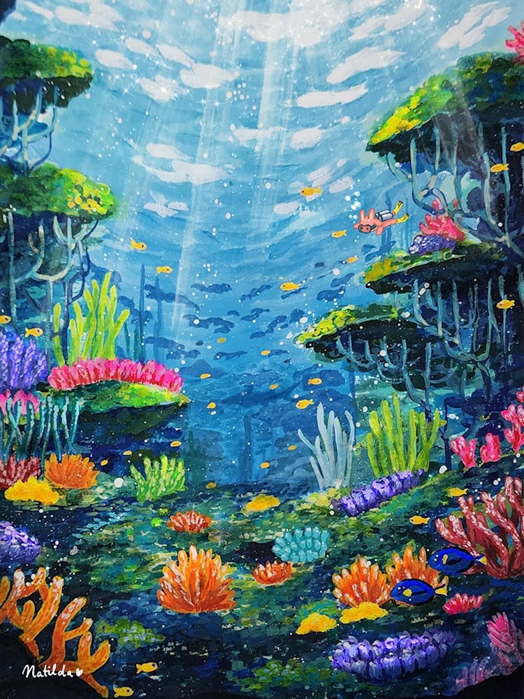 Under the sea, corals Art Print by Natilda.blablabla – Fy!