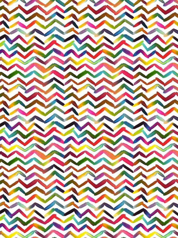 Chevron Stripes Multicolored Art Print by Ninola Design – Fy!