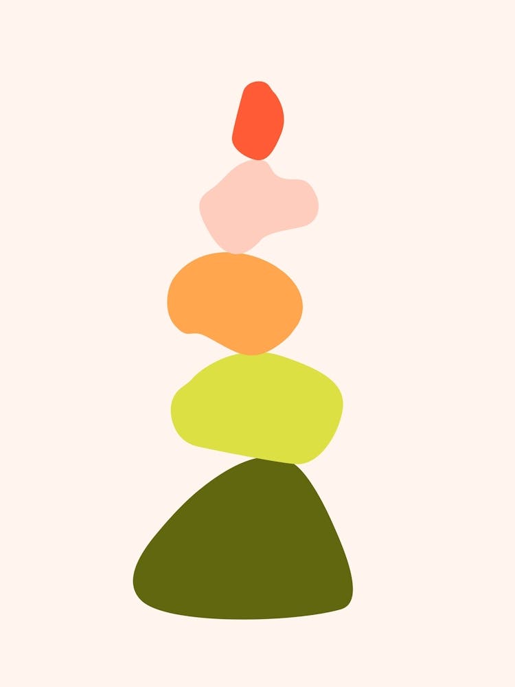 Midcentury Modern Shapes Abstract Poster 5 Art Print by Vivid Pear – Fy!