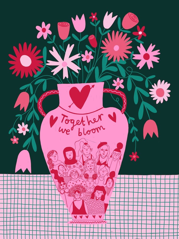 Together We Bloom Art Print by Ella Kasperowicz – Fy!