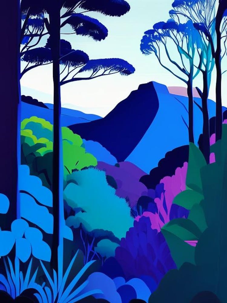 Blue Mountains National Park Australia Pop MatisseII Art Print by ...