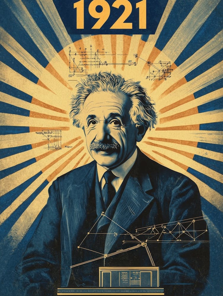 Aihrgdesign A Vintage Poster Celebrating Albert Einsteins Nob B2c91f84 ...