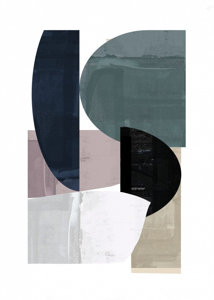 Navy Shapes No3 Art Print by Cartissi – Fy!