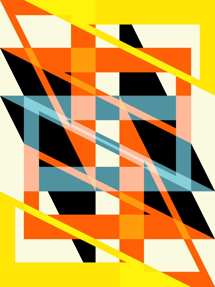 Geometric Patterns With Overlapping Shape Art Print by Petr Strnad – Fy!