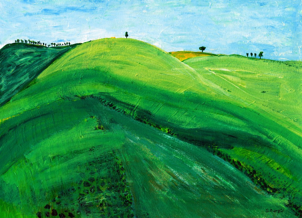 Green Hills Art Print by Sharyn Bursic – Fy!