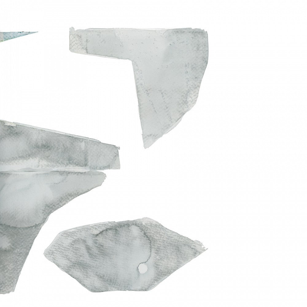 Abstract Delicate Grey Shapes On White Background 1 Art Print by ...