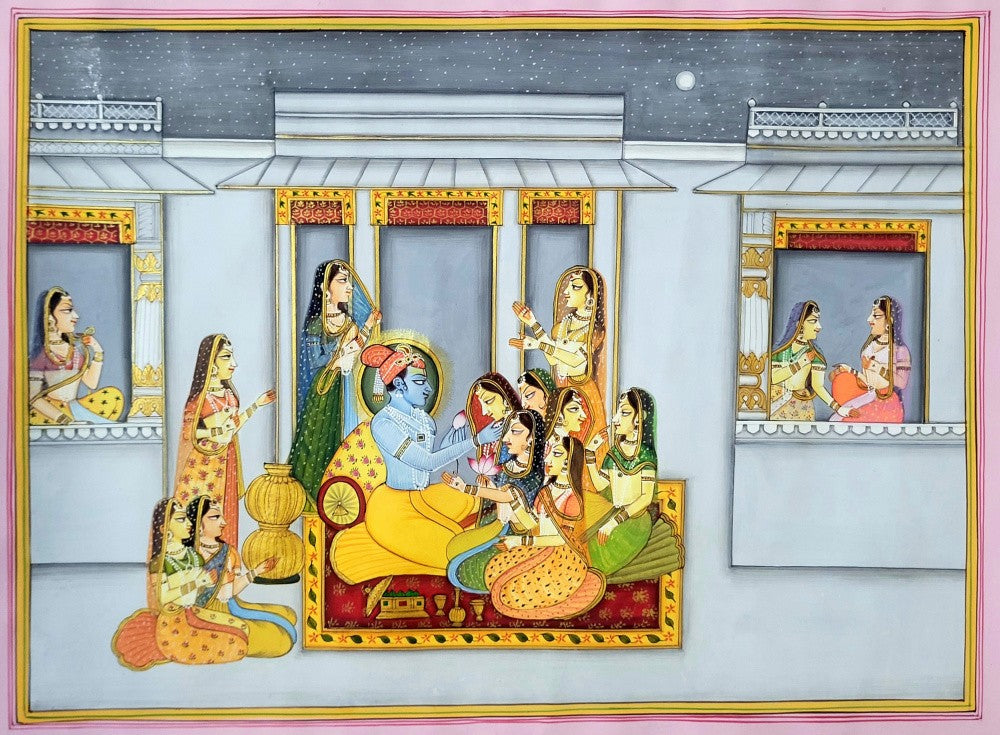 krishna with gopikas Art Print by Imagineers Studio – Fy!