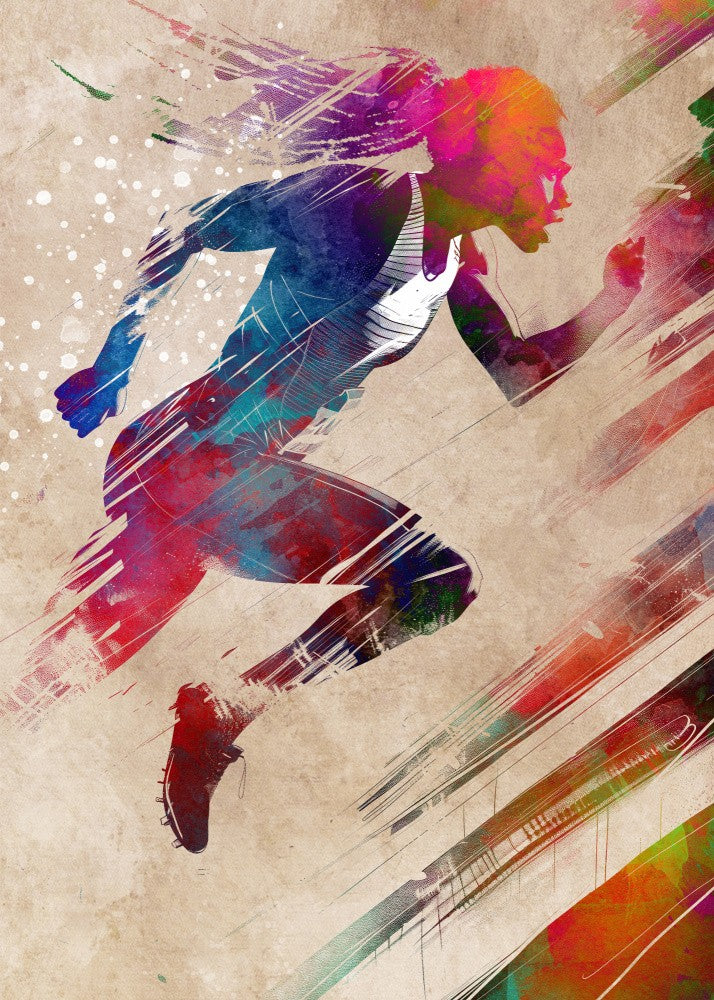 Jogging Sport Digital Art Art Print by Justyna Jaszke – Fy!
