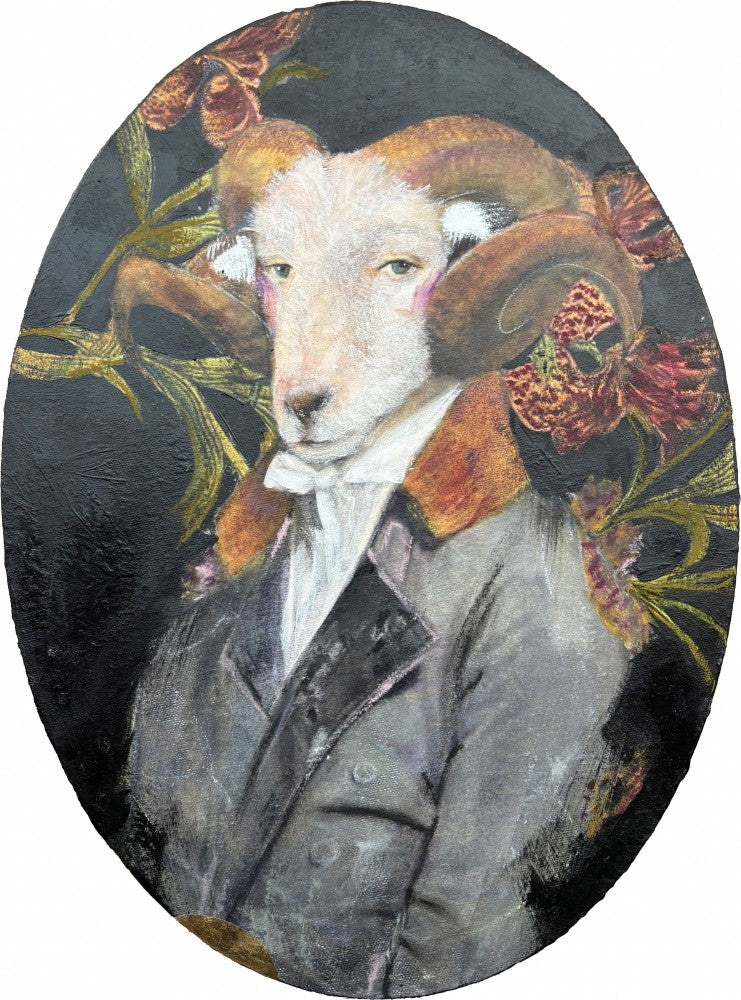 Regal Ram Portrait Art Print by Karenina Fabrizzi – Fy!
