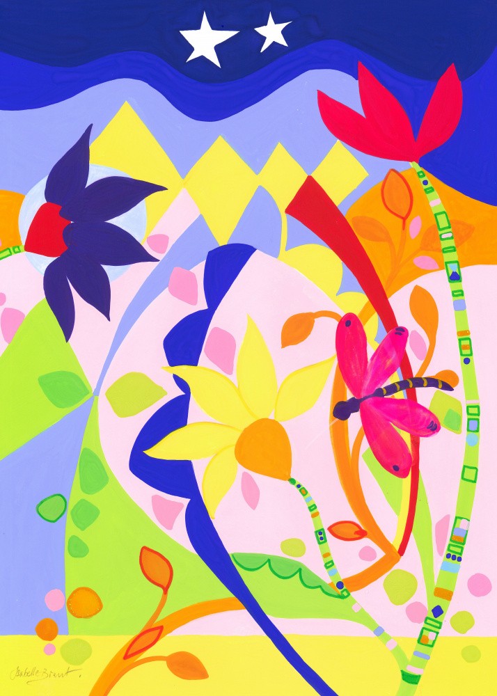 Vibrant Night Garden Art Print by Isabelle Brent – Fy!