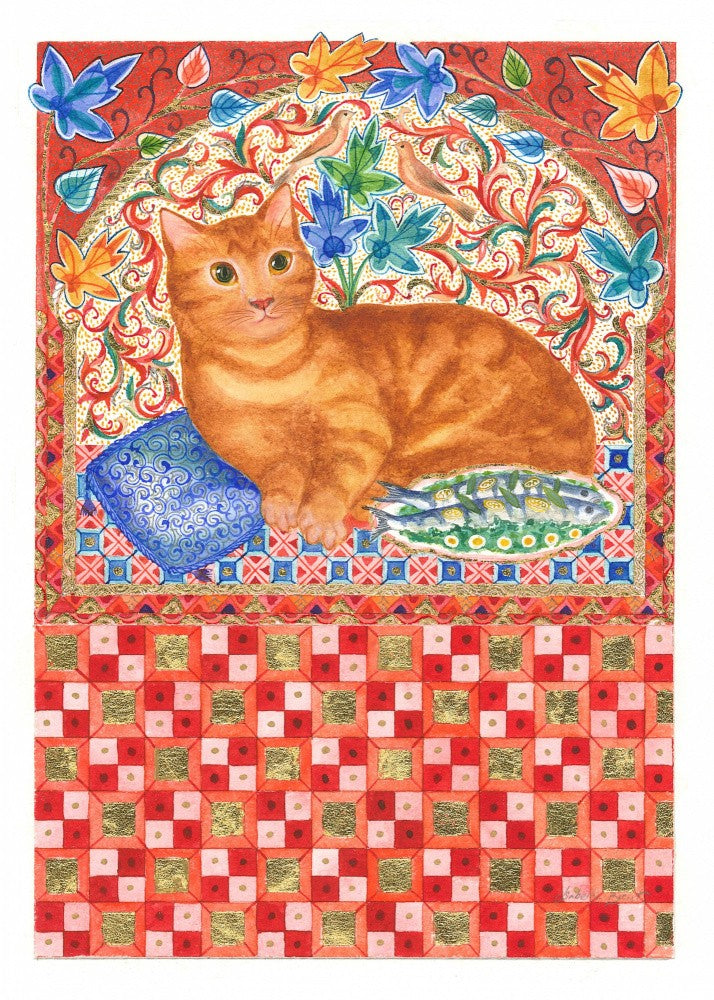 Patterned Ginger Cat Art Print by Isabelle Brent – Fy!