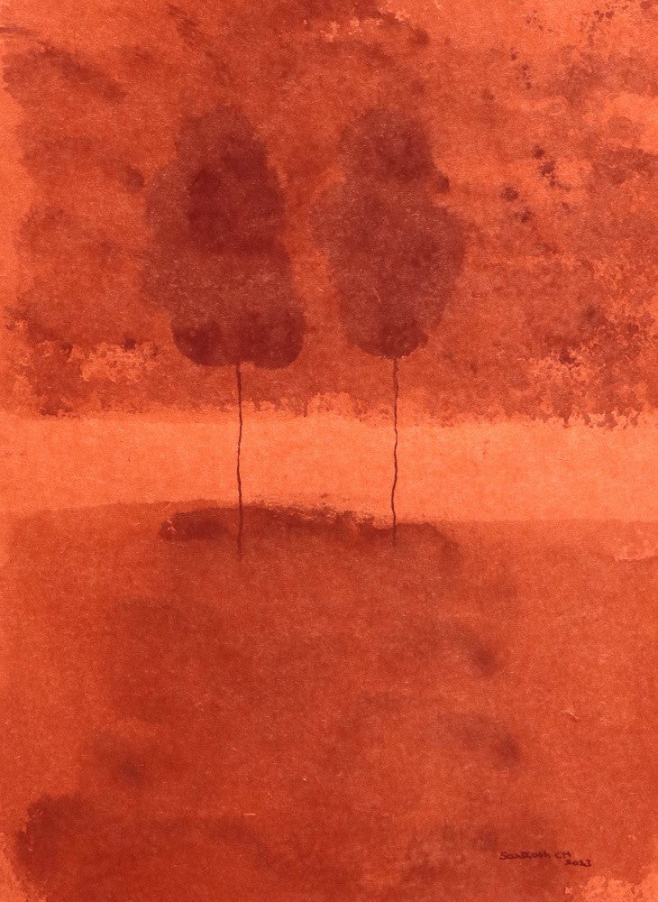 Two Trees in Sepia Art Print by Santhosh Ch – Fy!