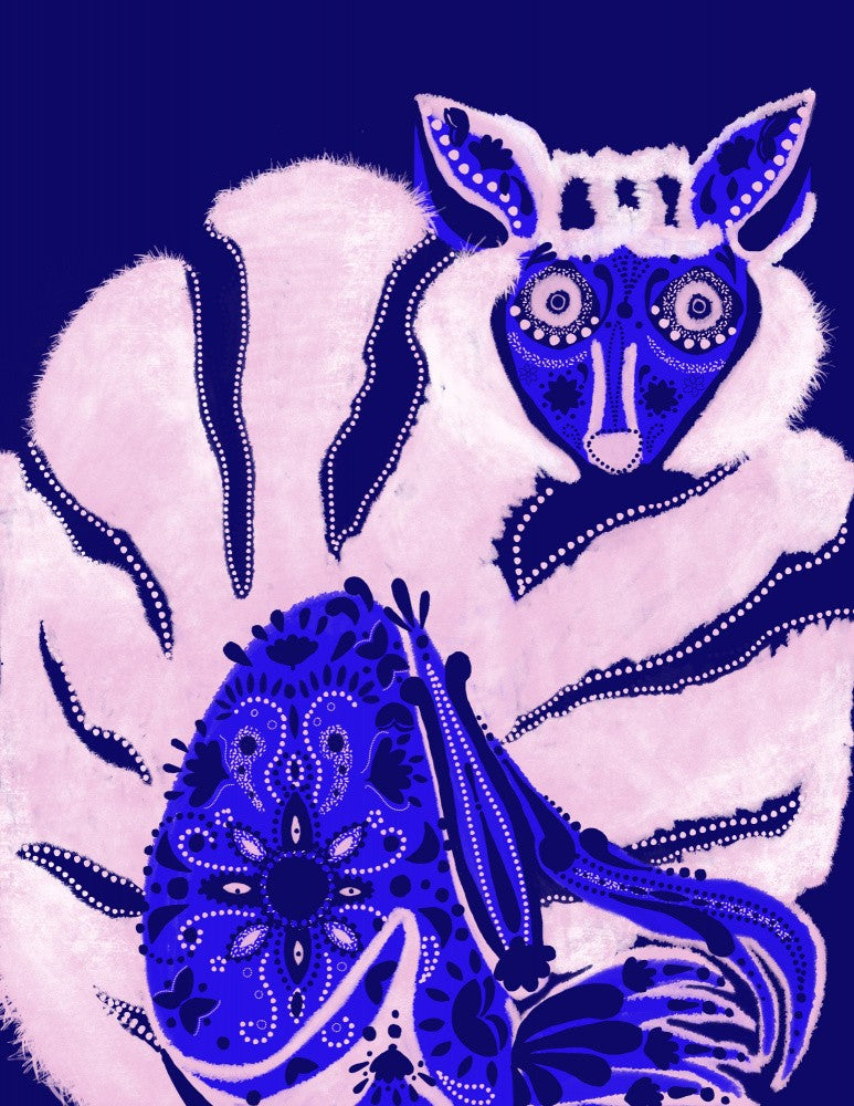 Sapphire ringtail Art Print by Art By The Ocean – Fy!