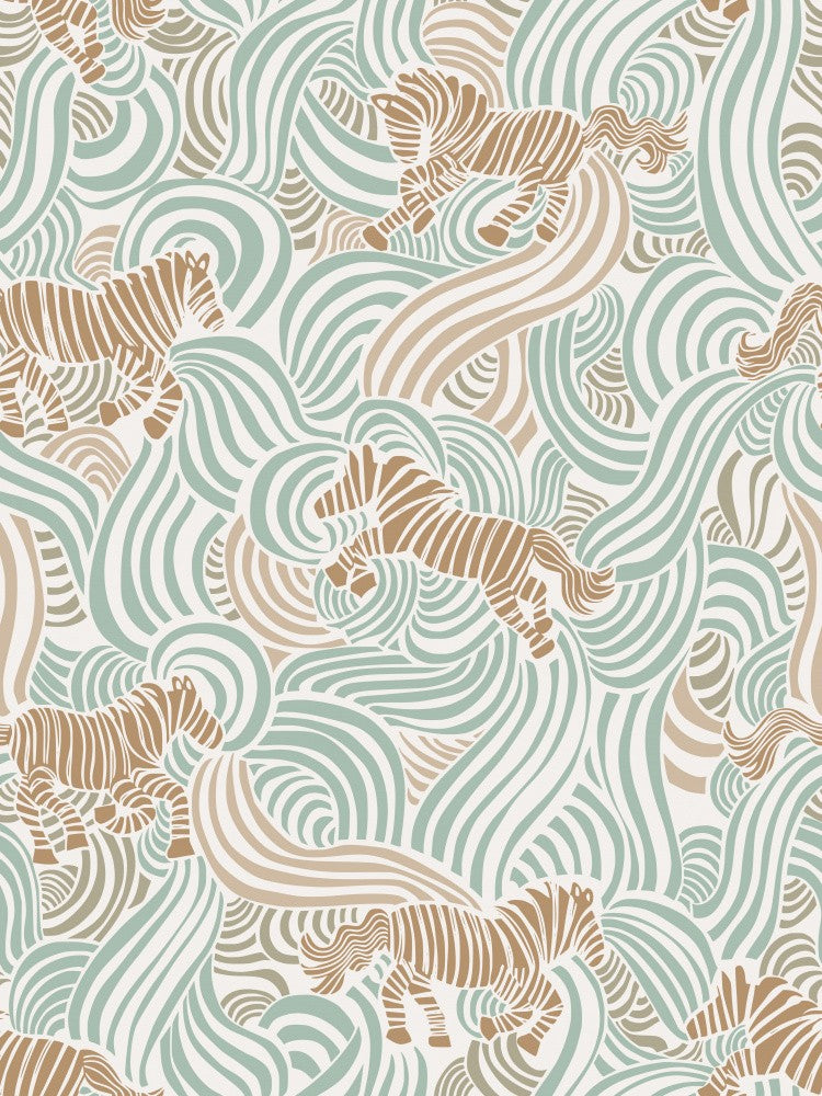 Zebra animal print soft chalky colors pattern Art Print by Annick – Fy!
