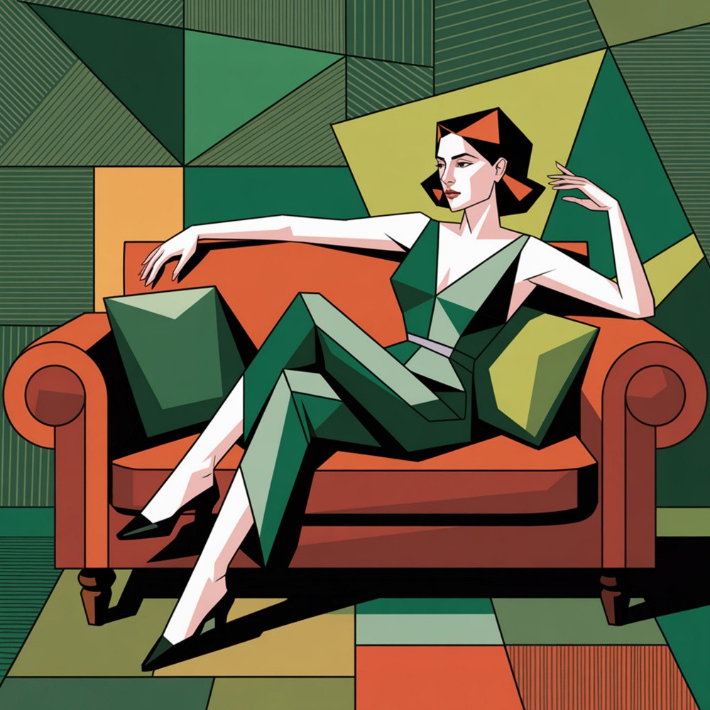 Cubism retro woman – Fy!