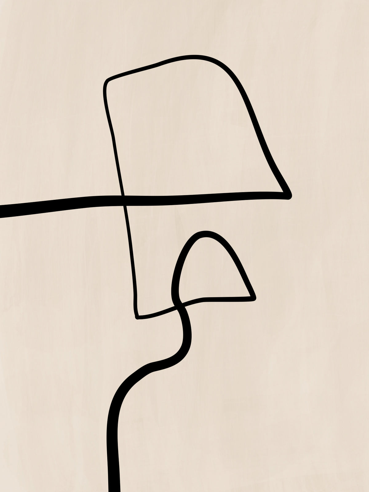 Single Black Line Artwork Art Print by Elena Ristova – Fy!