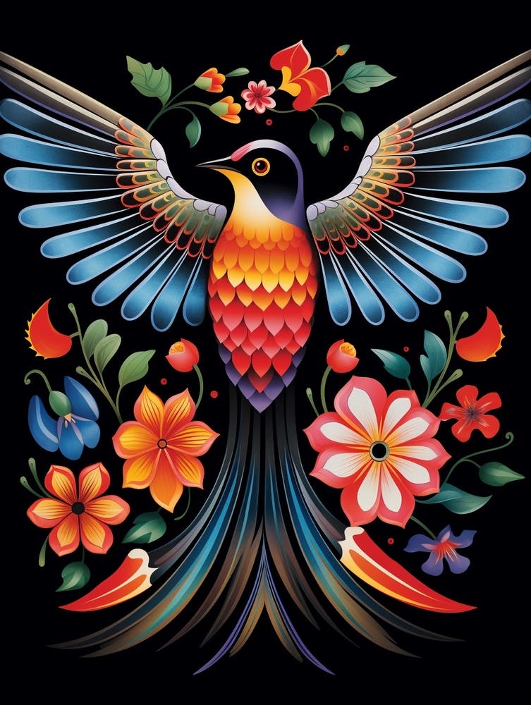 Folk Bird Illustration Barn Swallow 3 Art Print by Feathered Muse – Fy!