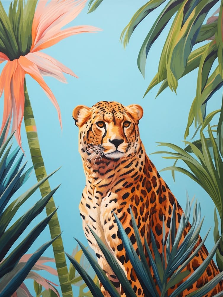 Cheetah 4 Tropical Animal Portrait Art Print by Tropic of Eden – Fy!