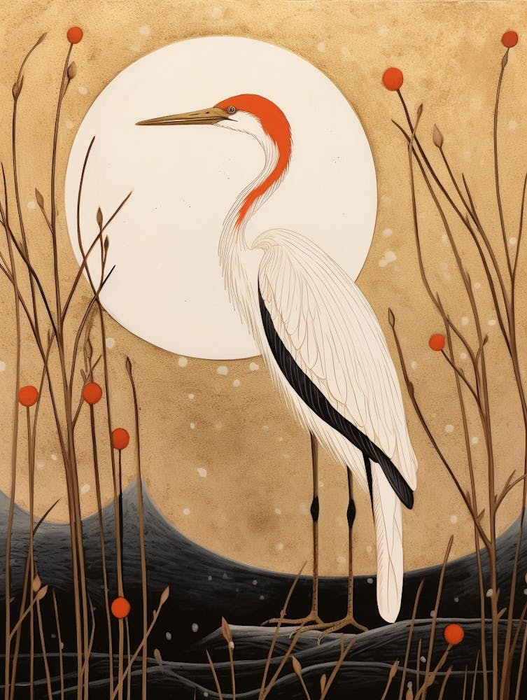 Bird Illustration Stork 2 Art Print by Feathered Muse – Fy!