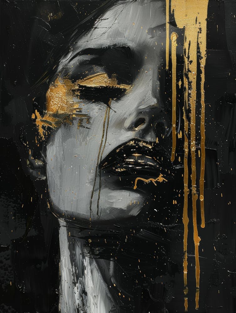 Gold And Black 65 Art Print by Moving Clouds Art – Fy!
