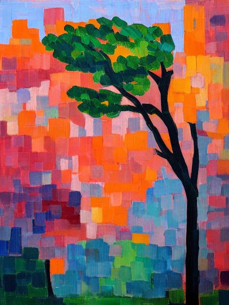 Fringe Tree Tree Cubist Art Print by Arboreal Impressions – Fy!