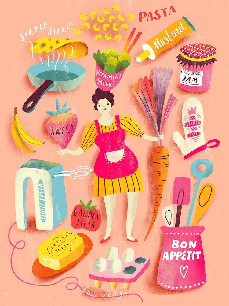 Bon Appetit Rose Art Print by Mira Paradies – Fy!