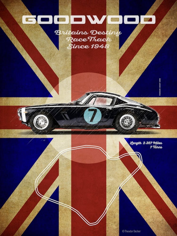 Goodwood 250 GT SWB Vintage Art Print by Theo's Picture Factory – Fy!