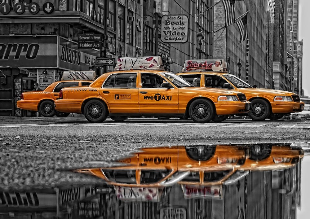 New York City Taxi Art Print by Michael Adamek – Fy!