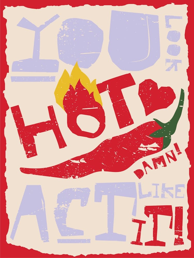 You Look Hot! Red Art Print by posterami – Fy!