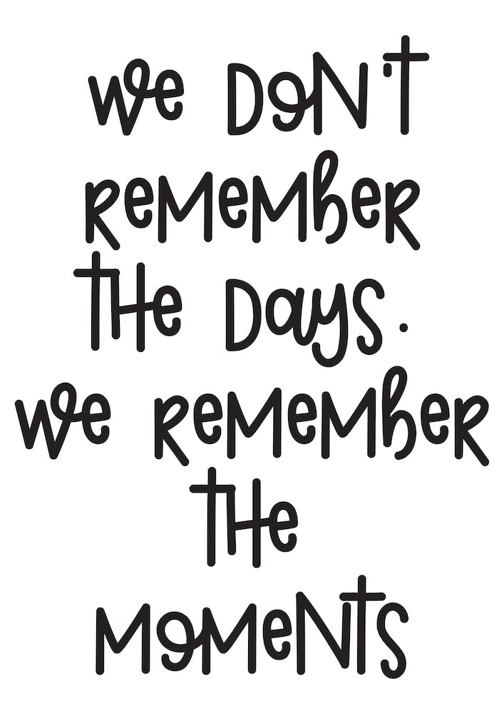 WE DONT REMEMBER THE DAYS Art Print by Nestory UK – Fy!