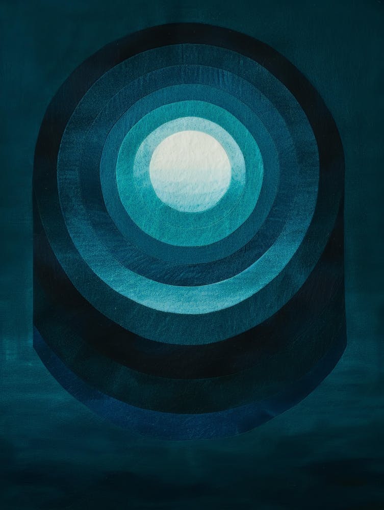 Blue Circle 2 Art Print by Moving Clouds Art – Fy!