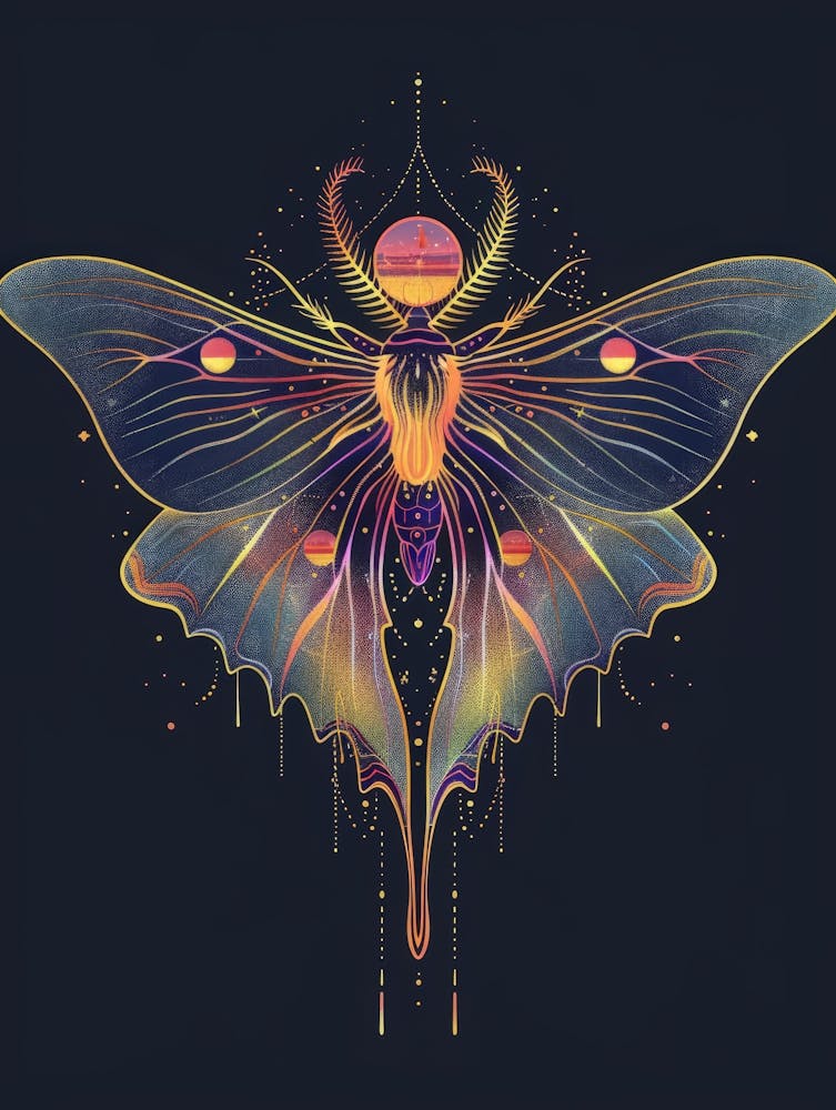 Moth illustration 1 Art Print by Moving Clouds Art – Fy!