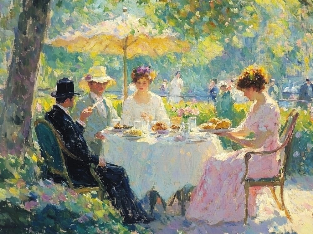 Impressionism Tea Party Art Print by Melloi Art Prints – Fy!