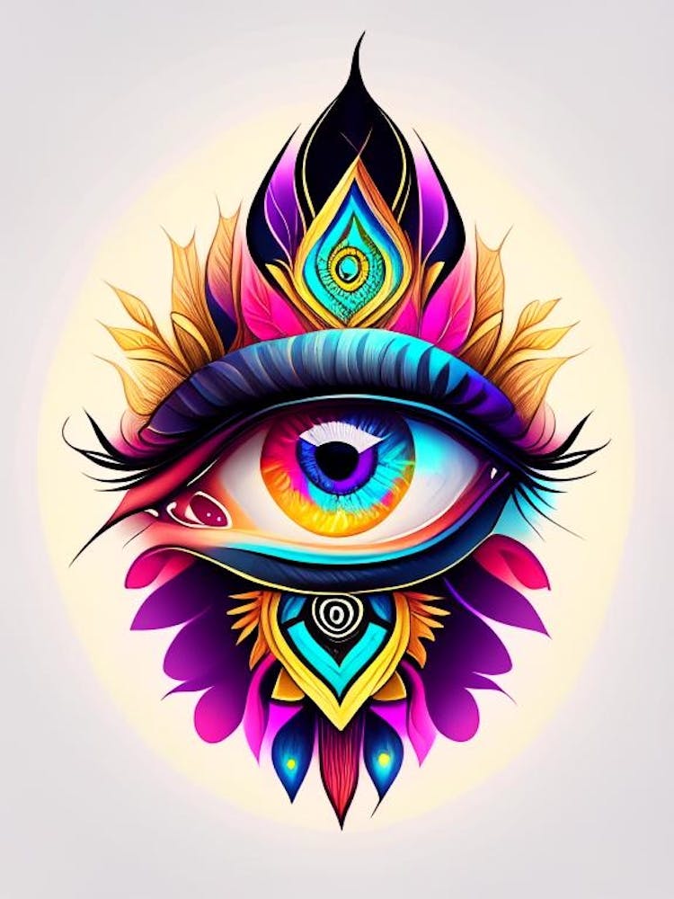 Psychic Abilities, Symbol, Third Eye Tattoo 2 Art Print by Symbolic ...