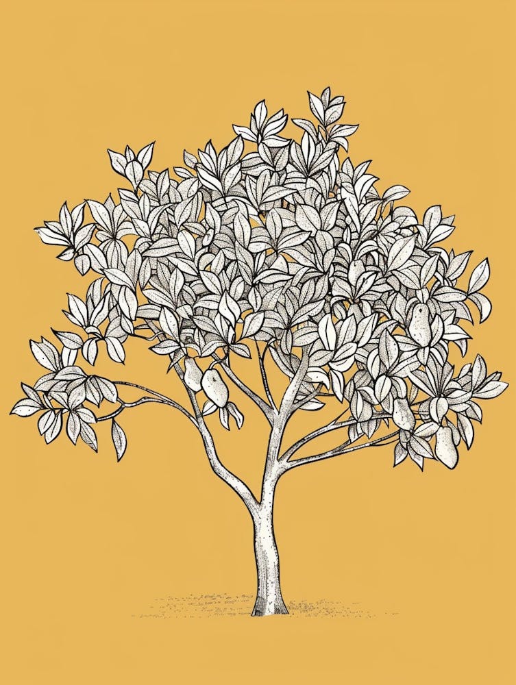 Pear Tree Minimalistic Drawing 2 Art Print by Bough And Bloom Artistry ...