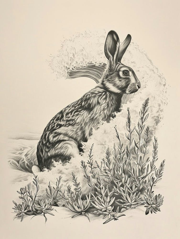 Polish Rex Rabbit Drawing 2 Art Print by Ritual Art Prints – Fy!