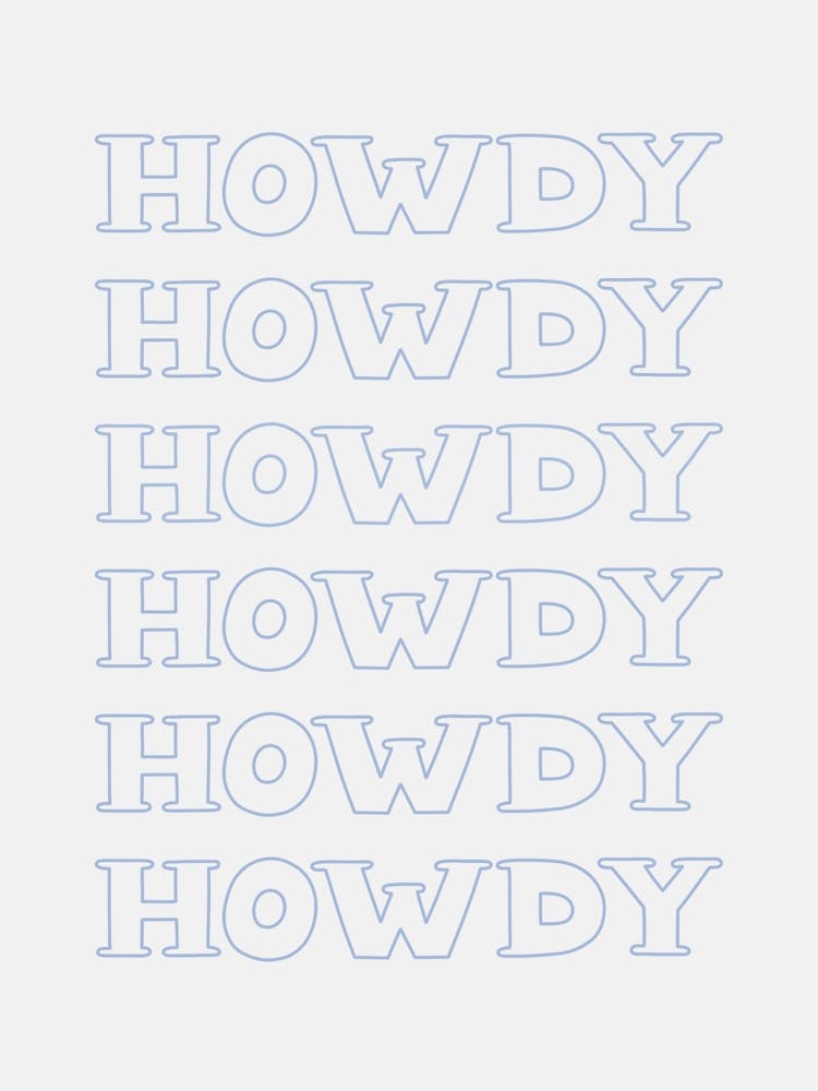 Blue Howdy Art Print by JollyandDash – Fy!