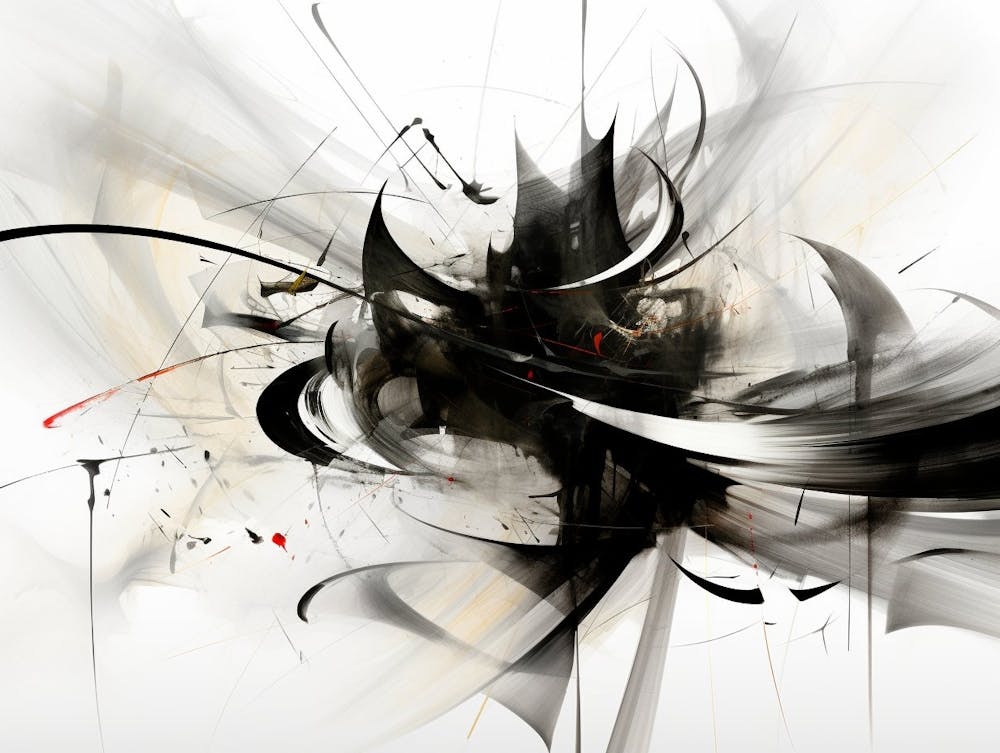 Oscillation Abstract Black And White 5 Art Print by Abstract Art ...