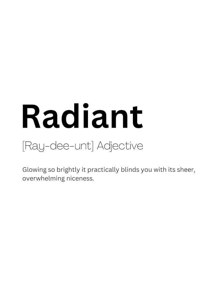 Radiant Definition Meaning Art Print by Kaigozen – Fy!