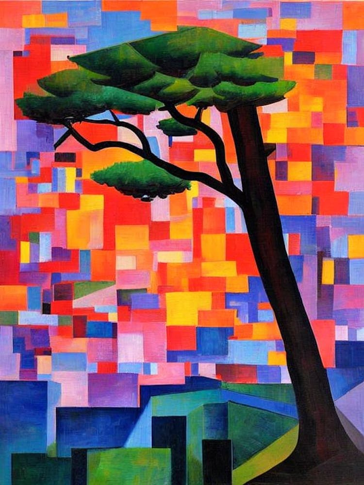 Atlas Cedar Tree Cubist Art Print by Arboreal Impressions – Fy!