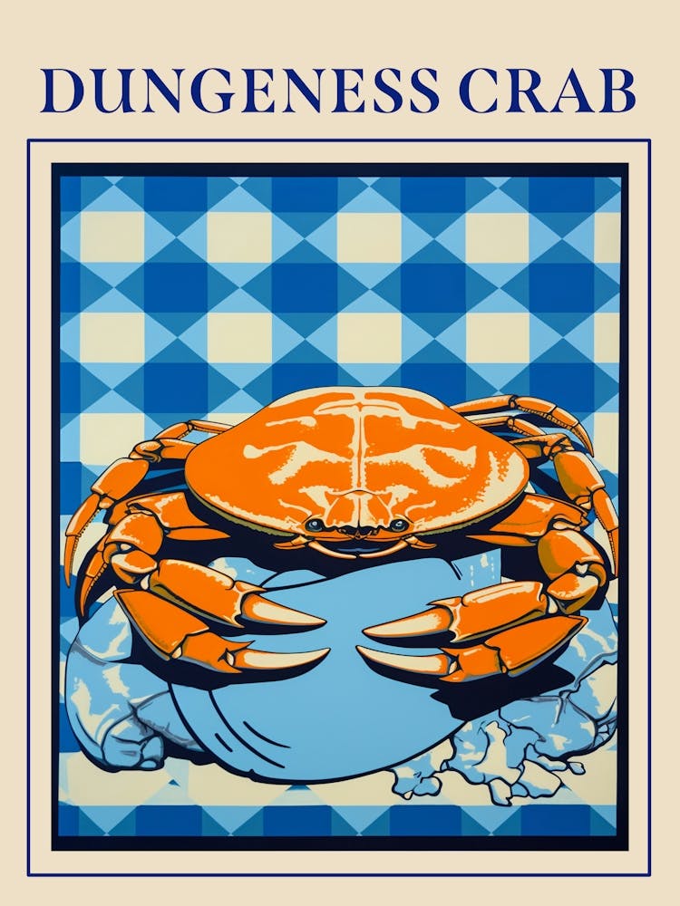 Dungeness Crab Seafood Poster Art Print by Artful Appetite – Fy!