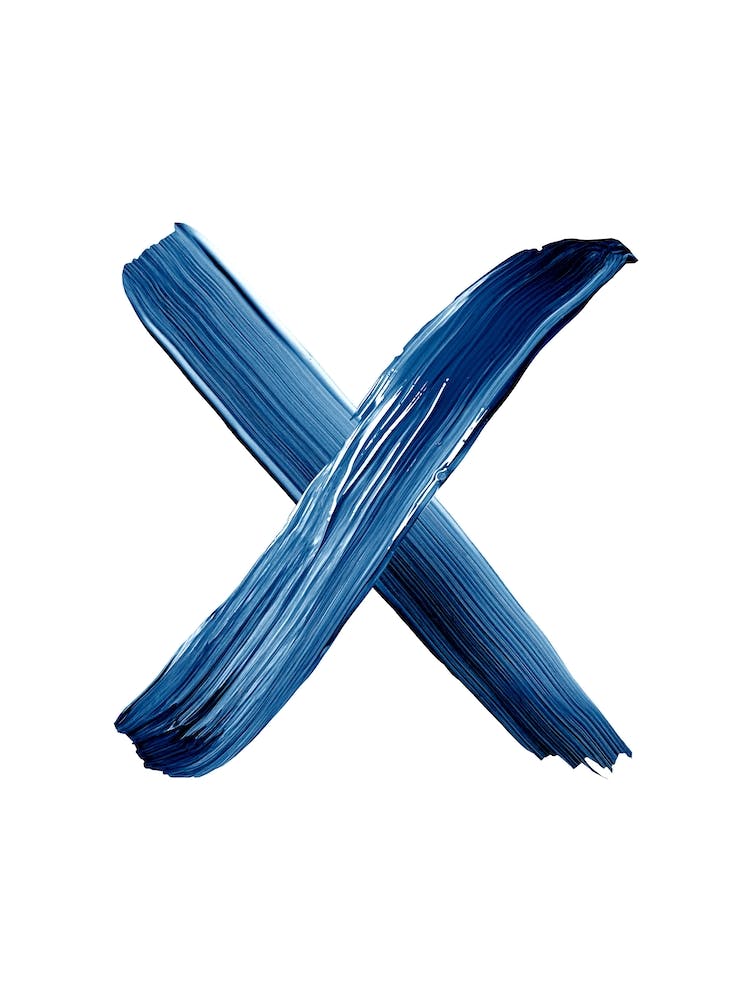 X In Blue Art Print by Gal Design – Fy!