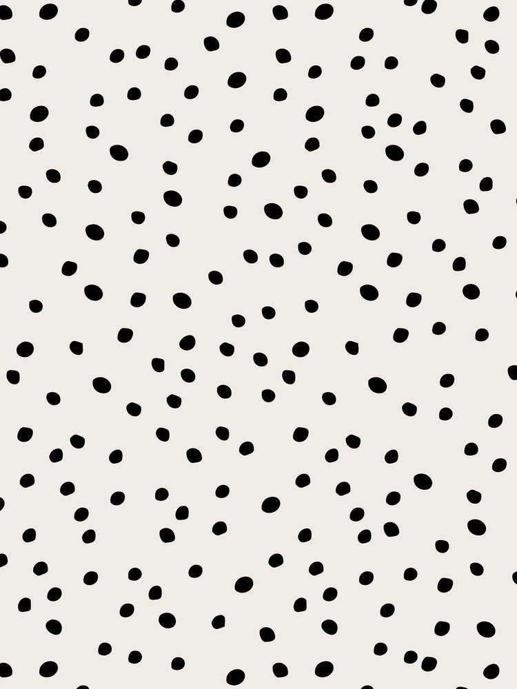 Preppy Spots monochrome polka dot print Art Print by KookiePixel – Fy!