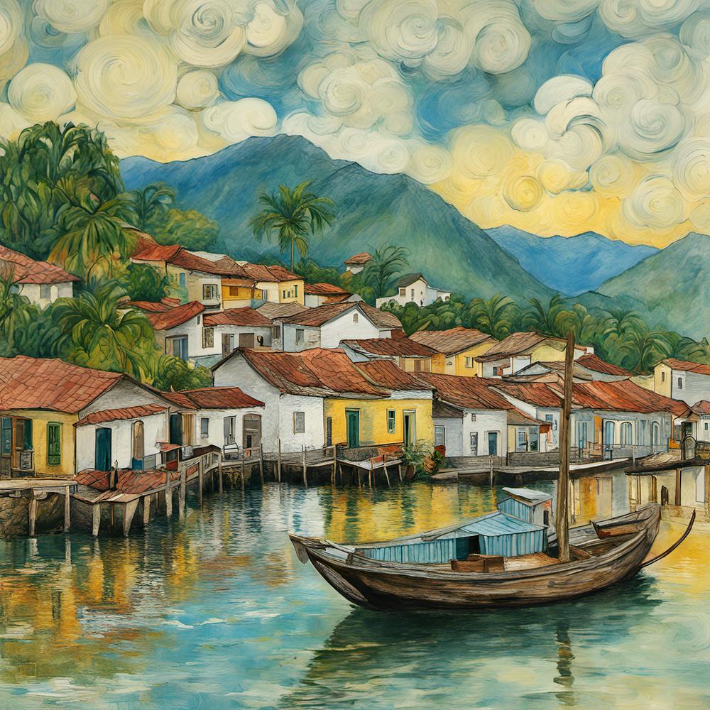 In The Style Of Vincent Van Gogh . A combination of pencil drawing with ...
