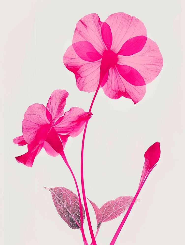 Hot Pink Impatiens 2 Art Print by Botanic Studio – Fy!