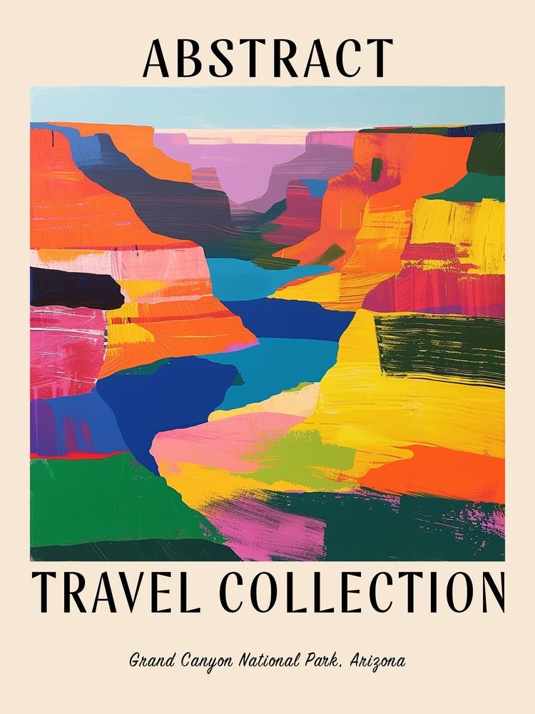 Abstract Travel Collection Poster Grand Canyon National Park Arizona 1 ...
