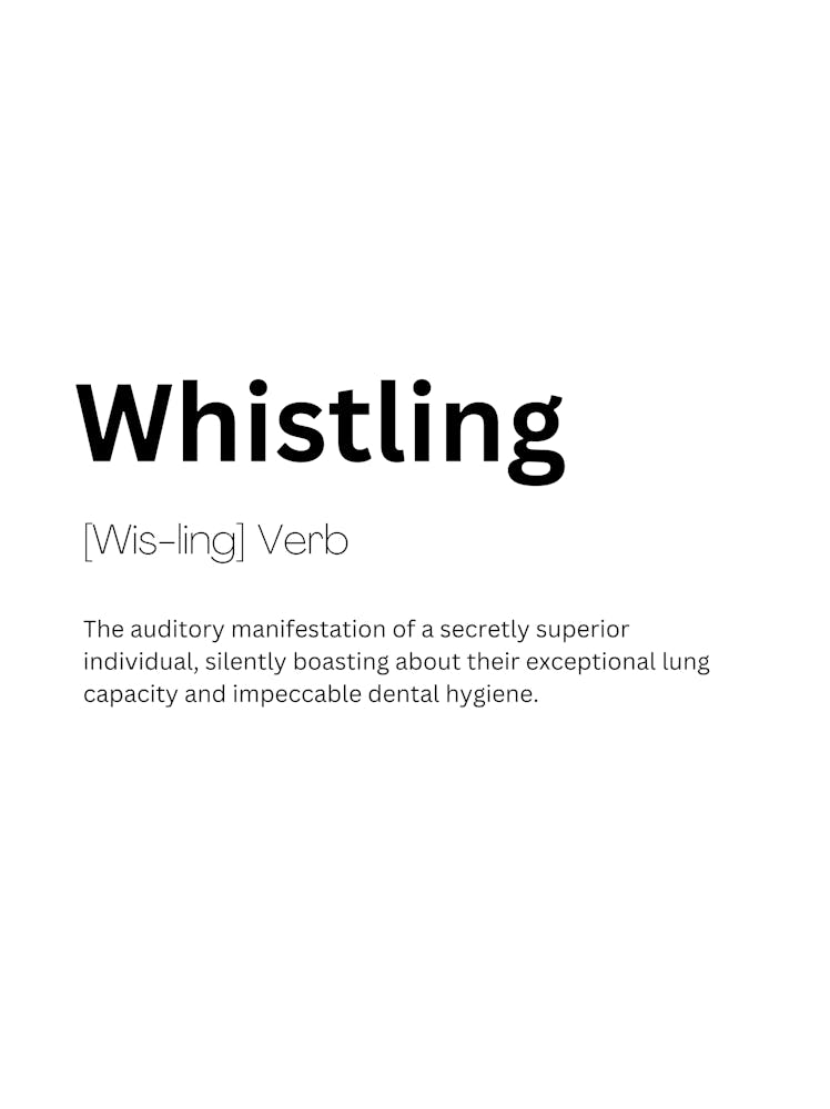 Whistling Definition Meaning Art Print by Kaigozen – Fy!