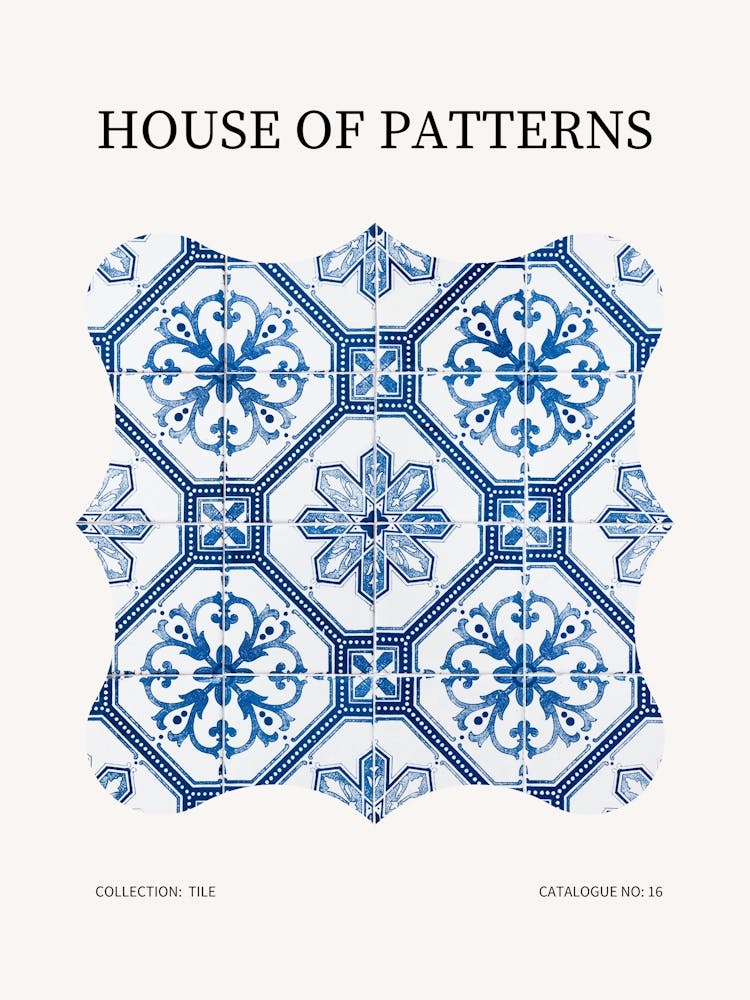 Tile Pattern Poster 16 Art Print by House of Patterns – Fy!