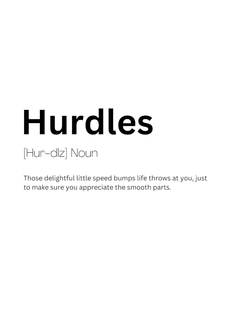 Hurdles Definition Meaning Art Print by Kaigozen – Fy!
